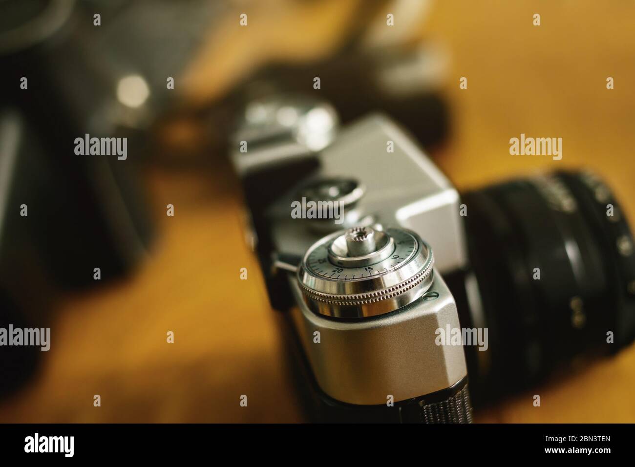 Image of retro photo camera taken with shallow a depth of field Stock ...