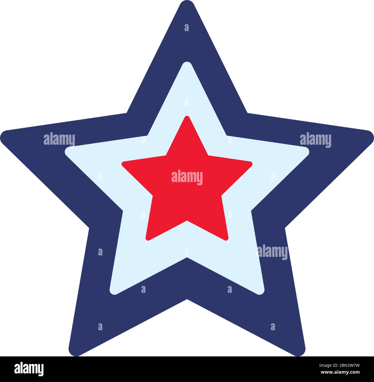bastille day concept, star with france flag icon over white background ...