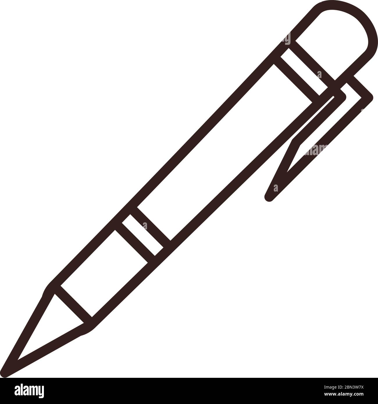 pen accessory office supply line and fill icon vector illustration ...