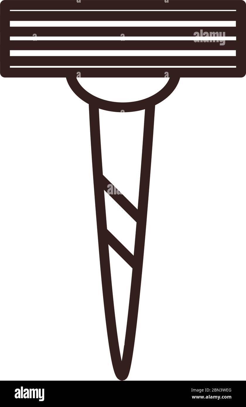 men razor equipment line style icon vector illustration Stock Vector ...