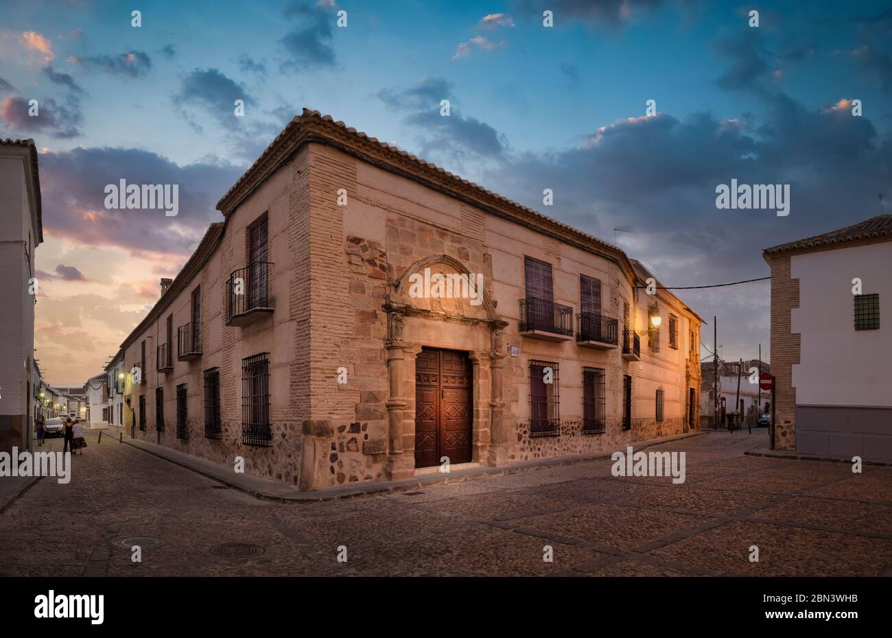 Facade with the entrance door of the Capellan house of the Bernardas ...