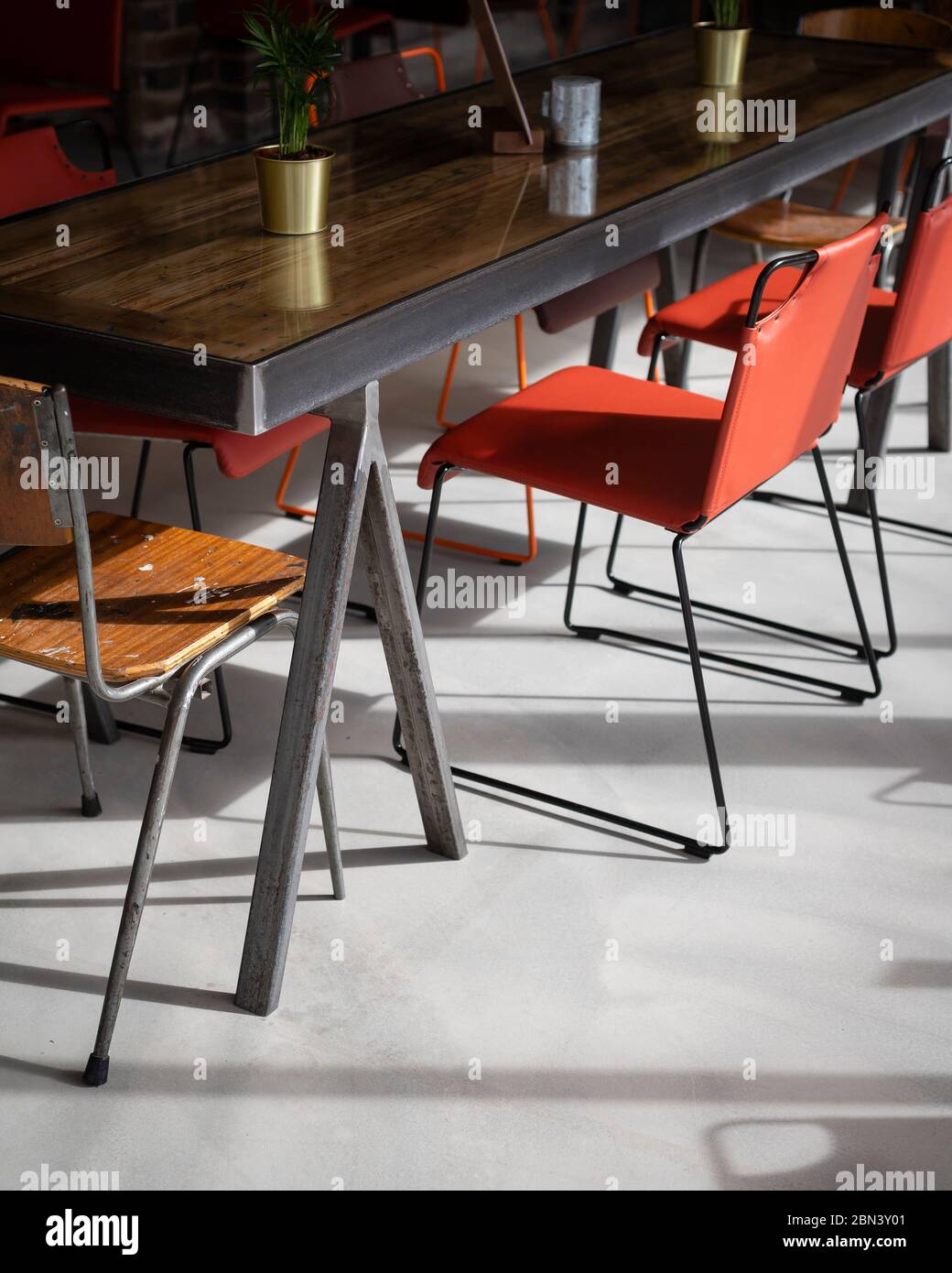 Detail of the seating in the cafe restaurant. Edinburgh Printmakers ...