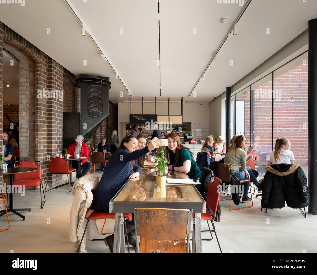 Interior view of the cafe restaurant. Edinburgh Printmakers, Edinburgh ...