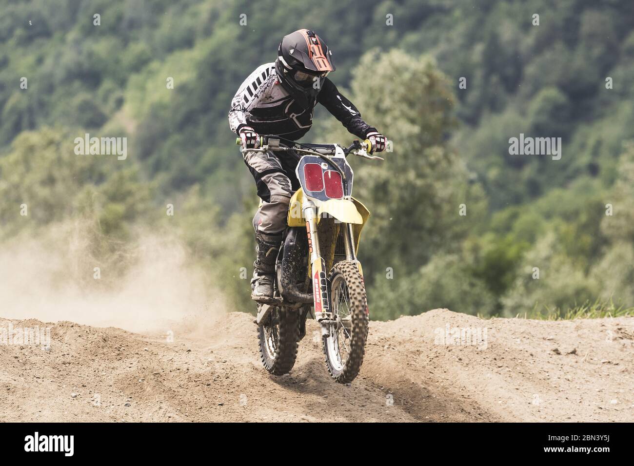 motocross race on a dirt track Stock Photo - Alamy