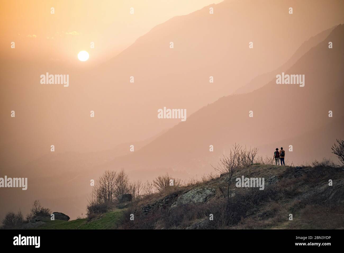 Sunset trekking hi-res stock photography and images - Alamy
