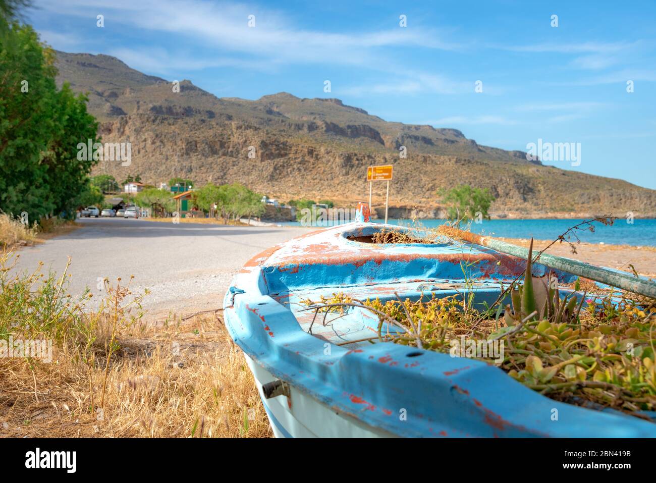 The peaceful village of Kato Zakros at the eastern part of the island ...