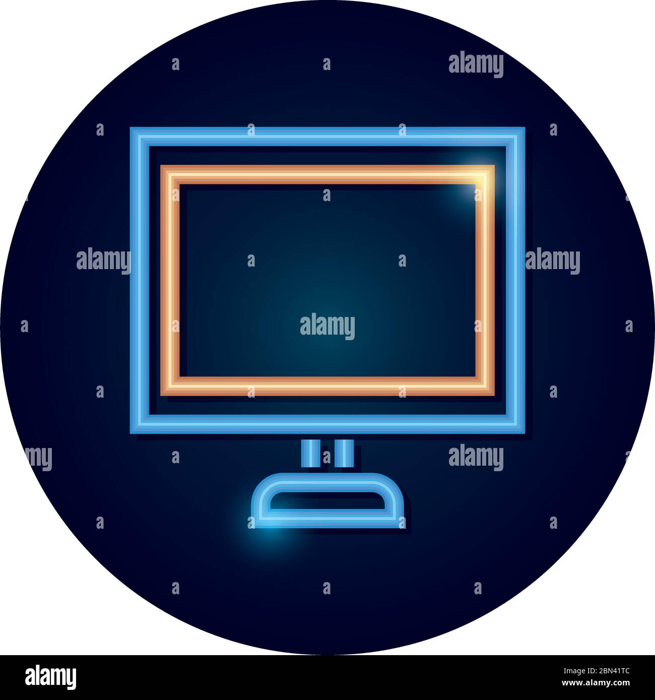 Computer pc technology neon Cut Out Stock Images & Pictures - Alamy