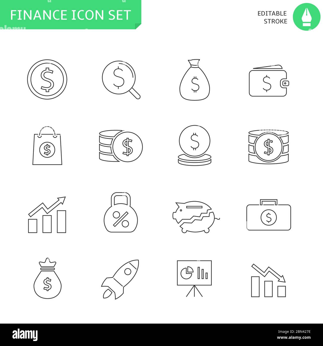 Business management set line Stock Vector Images - Alamy