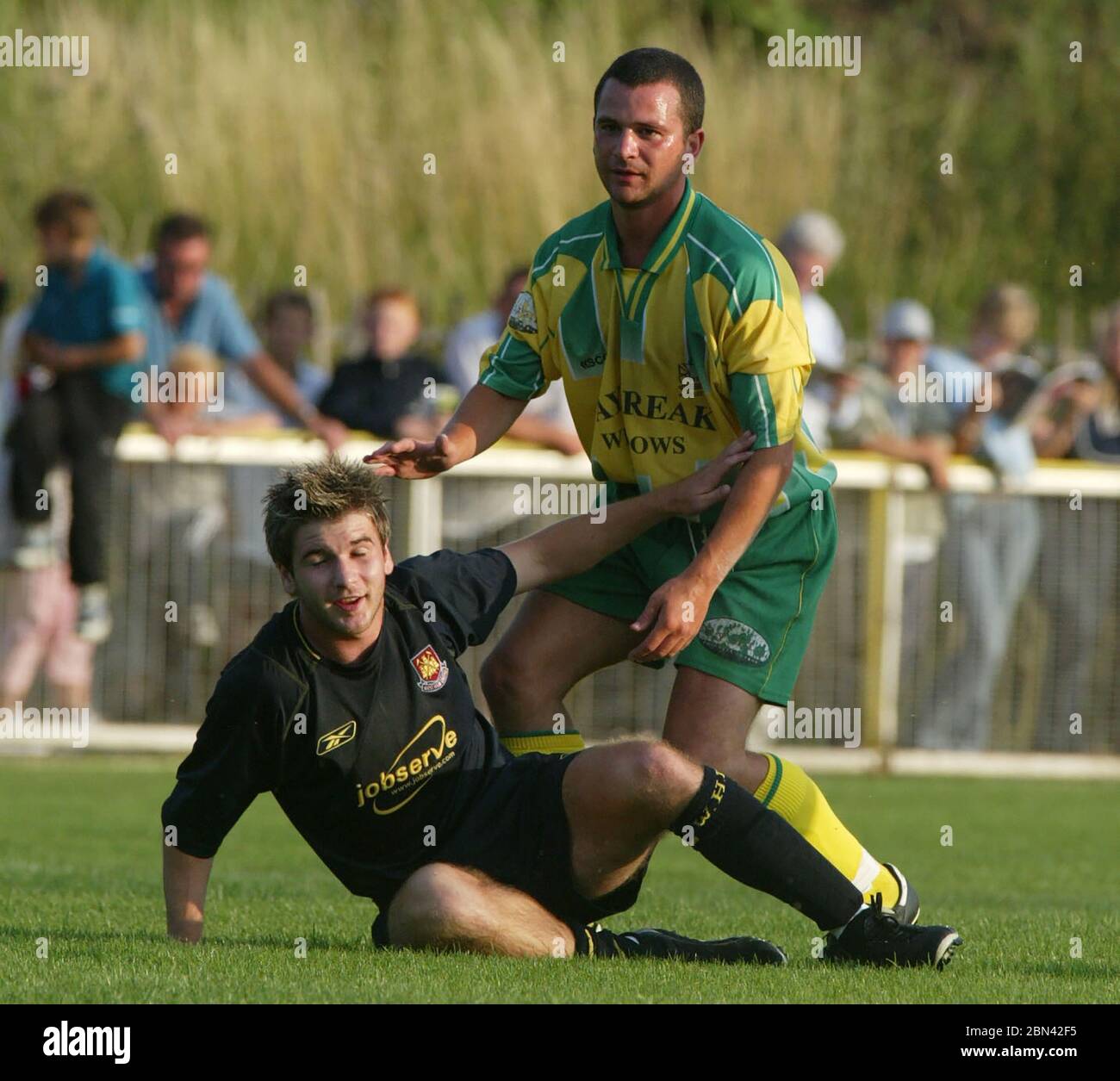 AVELEY, UK. JULY 16: Paul Linger of Dagenham during Friendly between ...