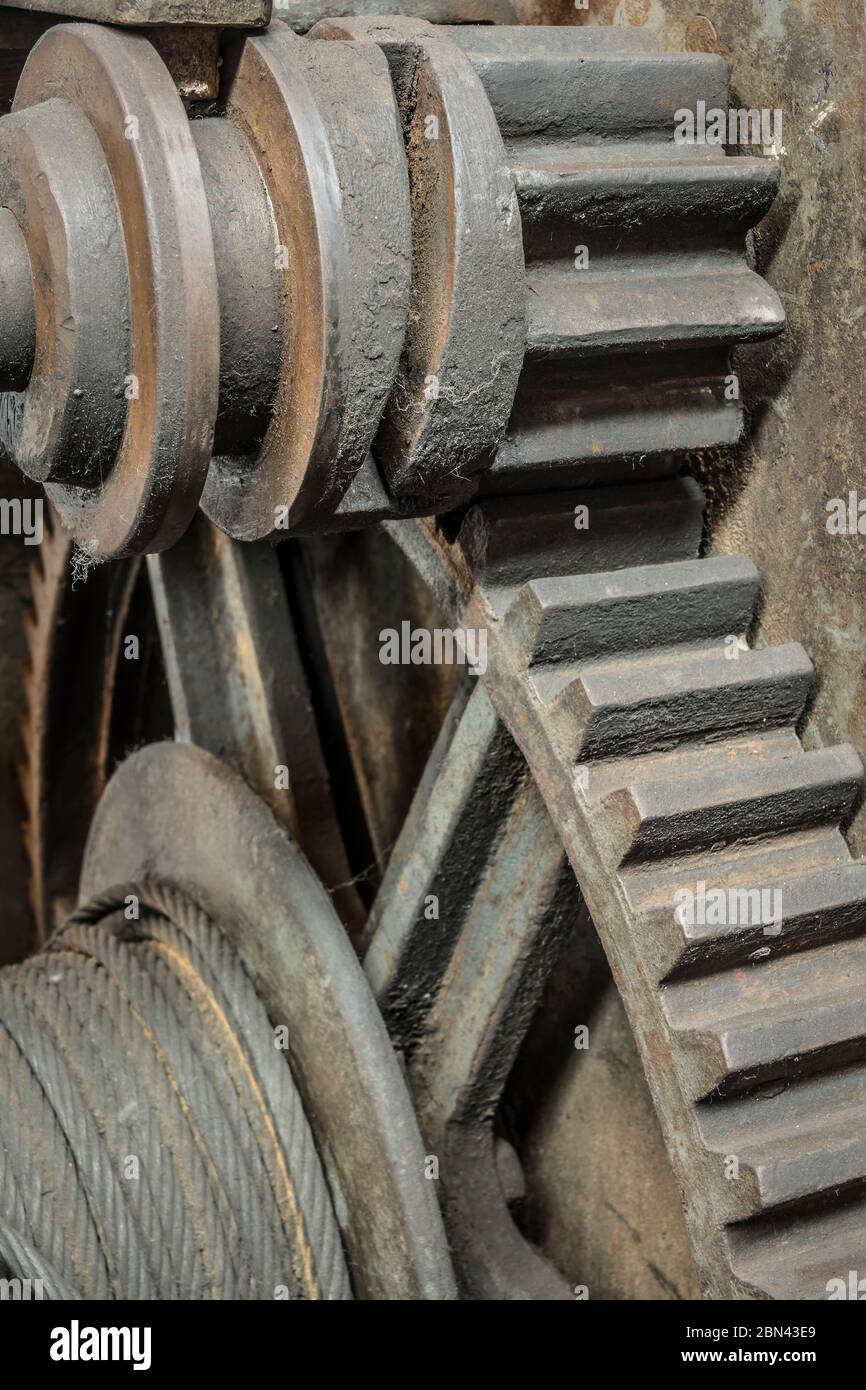detail of historic machinery Stock Photo - Alamy