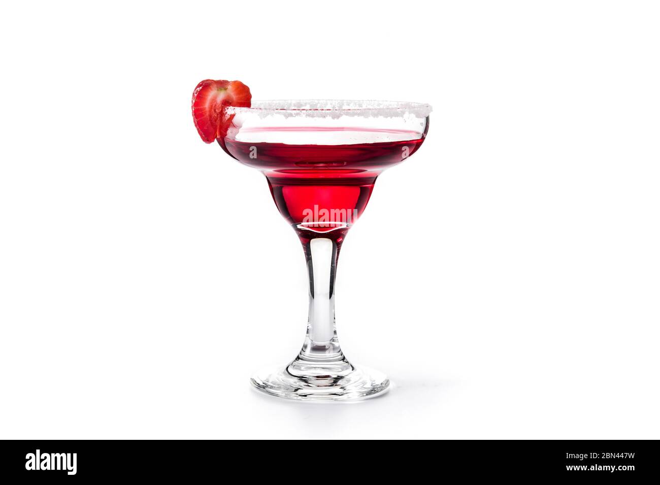 Strawberry cocktail drink isolated on white background Stock Photo - Alamy