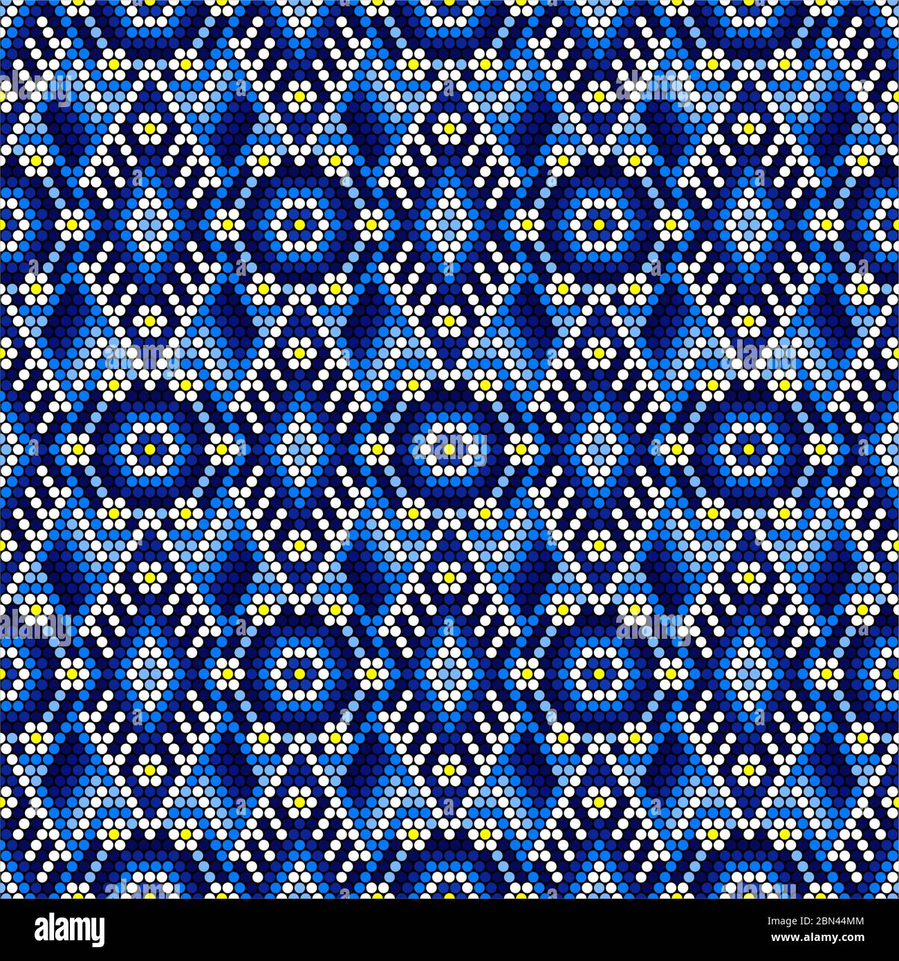 vector illustration of geometric seamless pattern inspired in mexican handmade huichol crafts ...