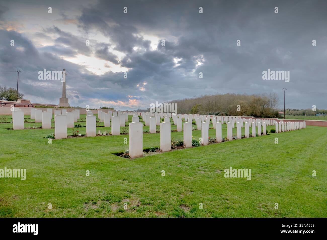 World War 1 military cemetery at Fromelles (Pheasant Wood) near ...
