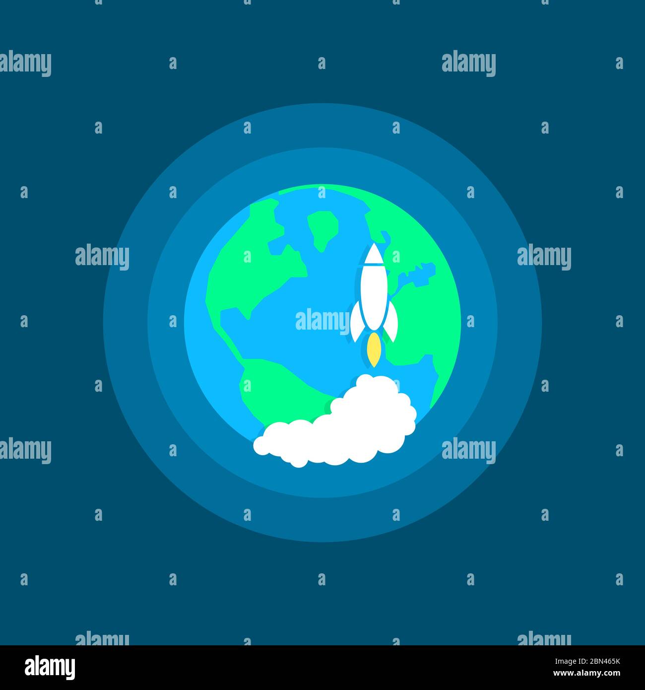 Satellite earth space flat Stock Vector Images - Alamy