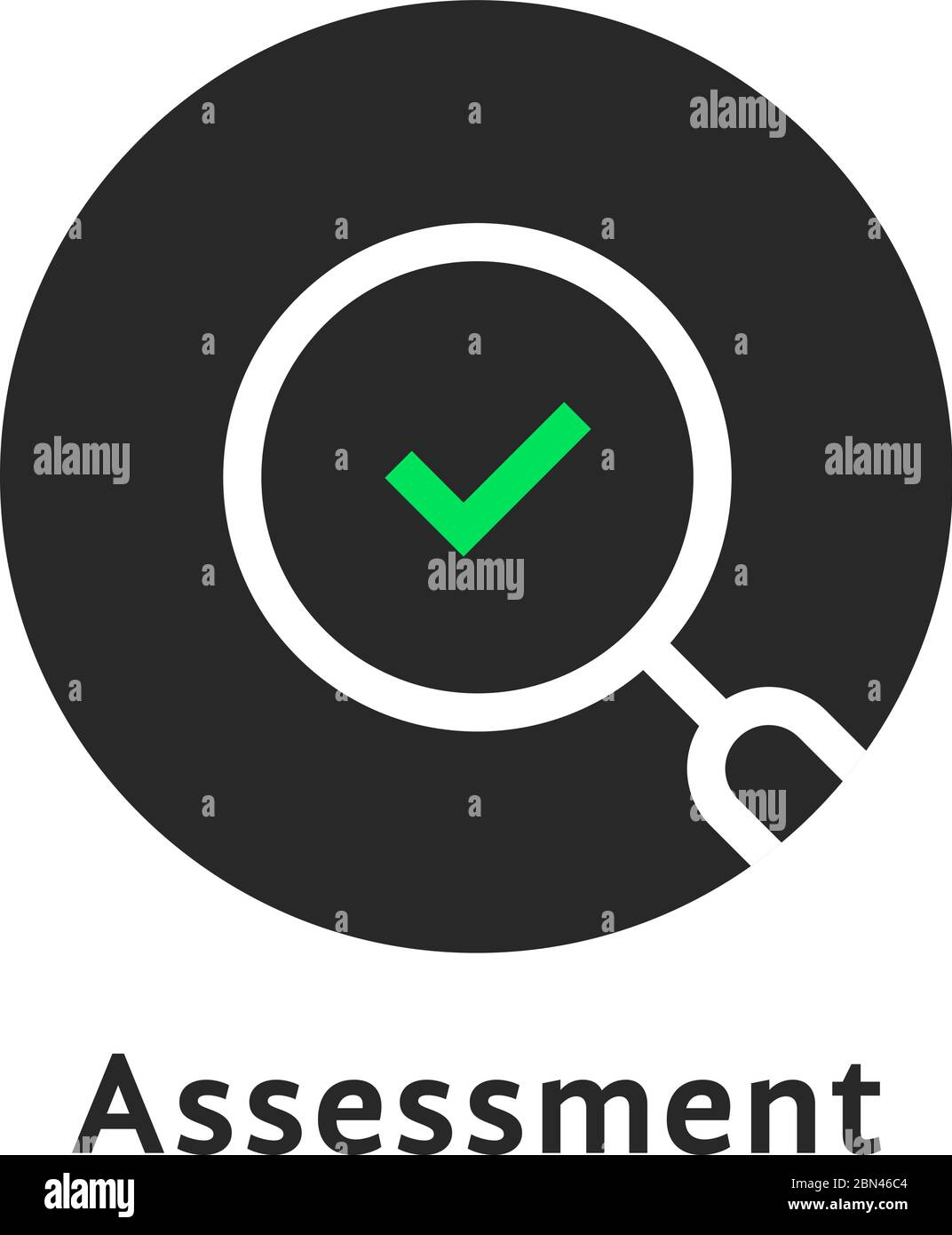 round simple assessment logo on white Stock Vector Image & Art - Alamy