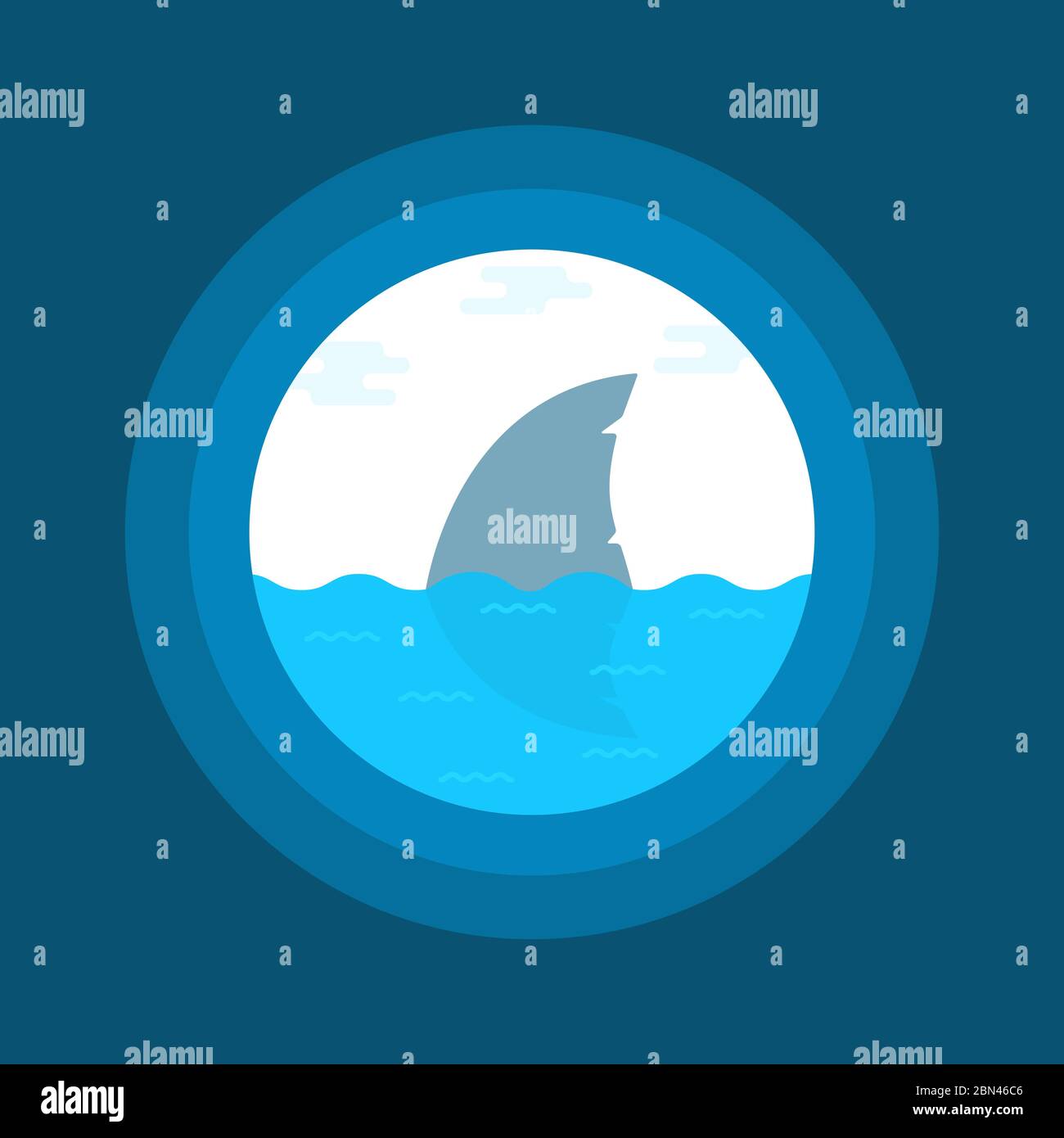 Shark dorsal fin surface hi-res stock photography and images - Alamy