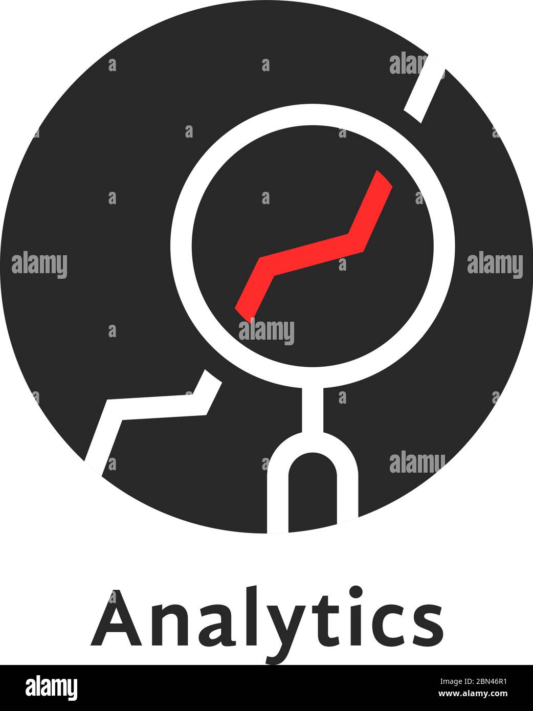 round simple analytics logo isolated on white Stock Vector Image & Art ...