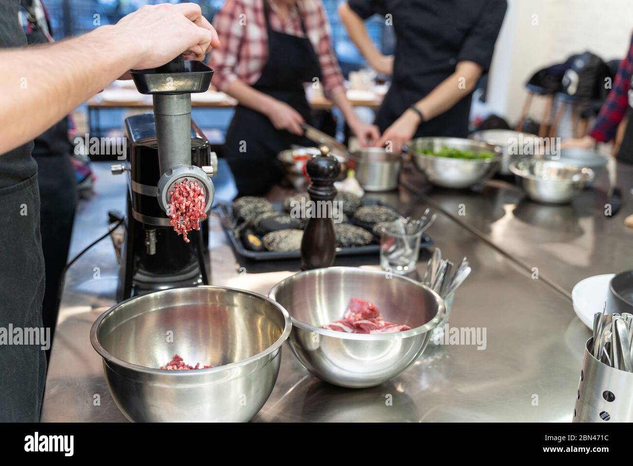 Ground beef grinder hi-res stock photography and images - Alamy