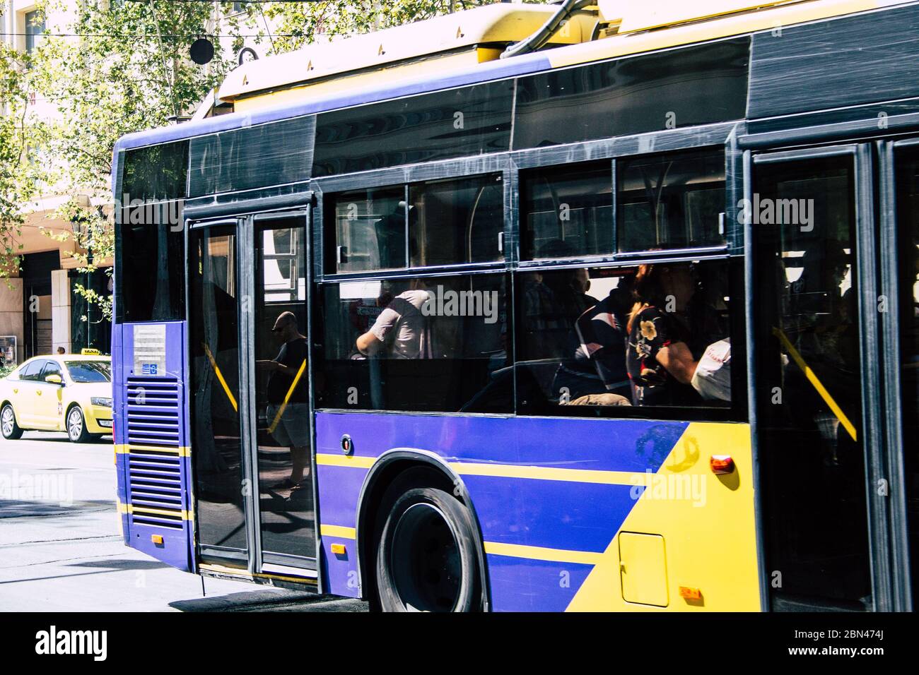 Athens trolley bus hi-res stock photography and images - Alamy
