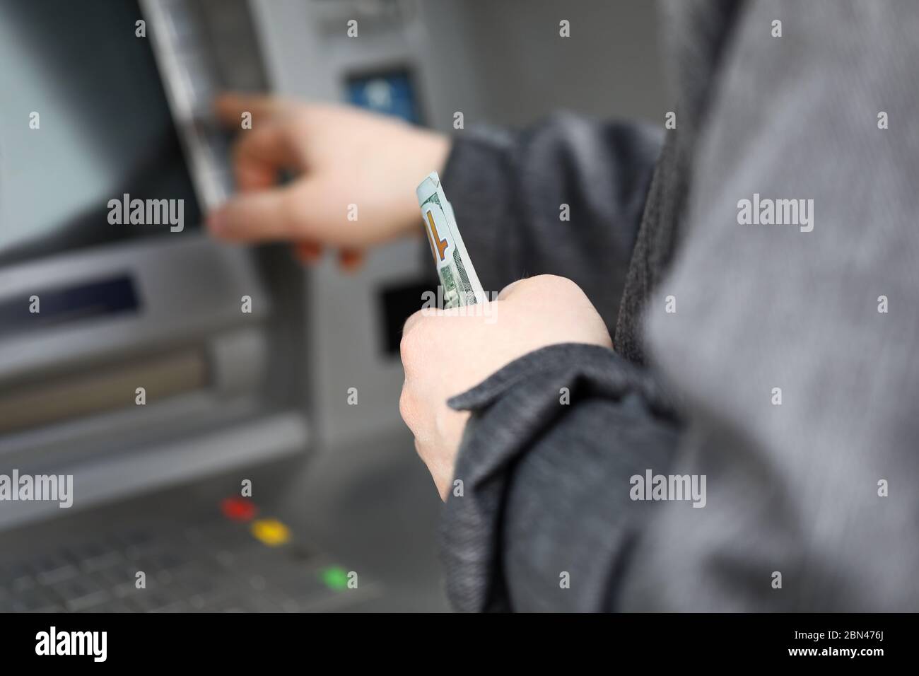 Street device to withdraw money Stock Photo - Alamy