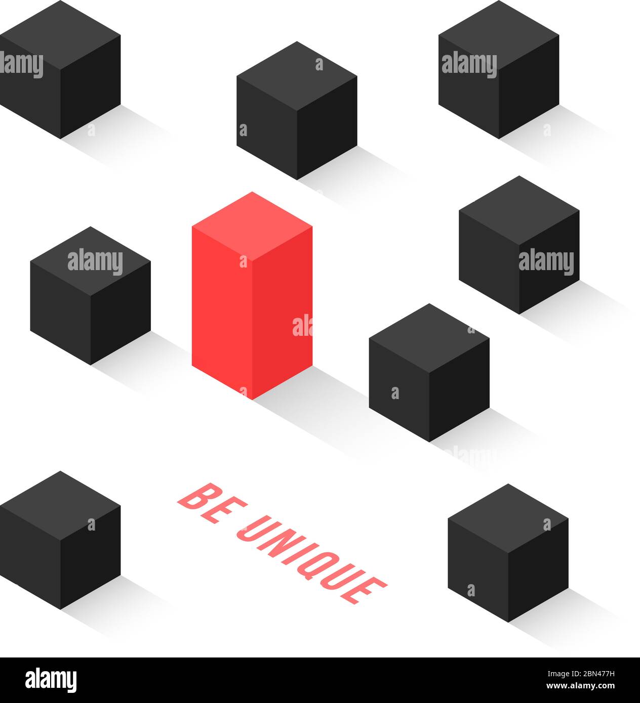 Individual cubes Stock Vector Images - Alamy