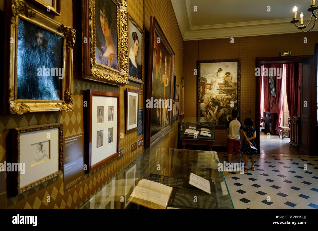 Interior of Maison de Victor Hugo-Victor Hugo house museum.Place de ...