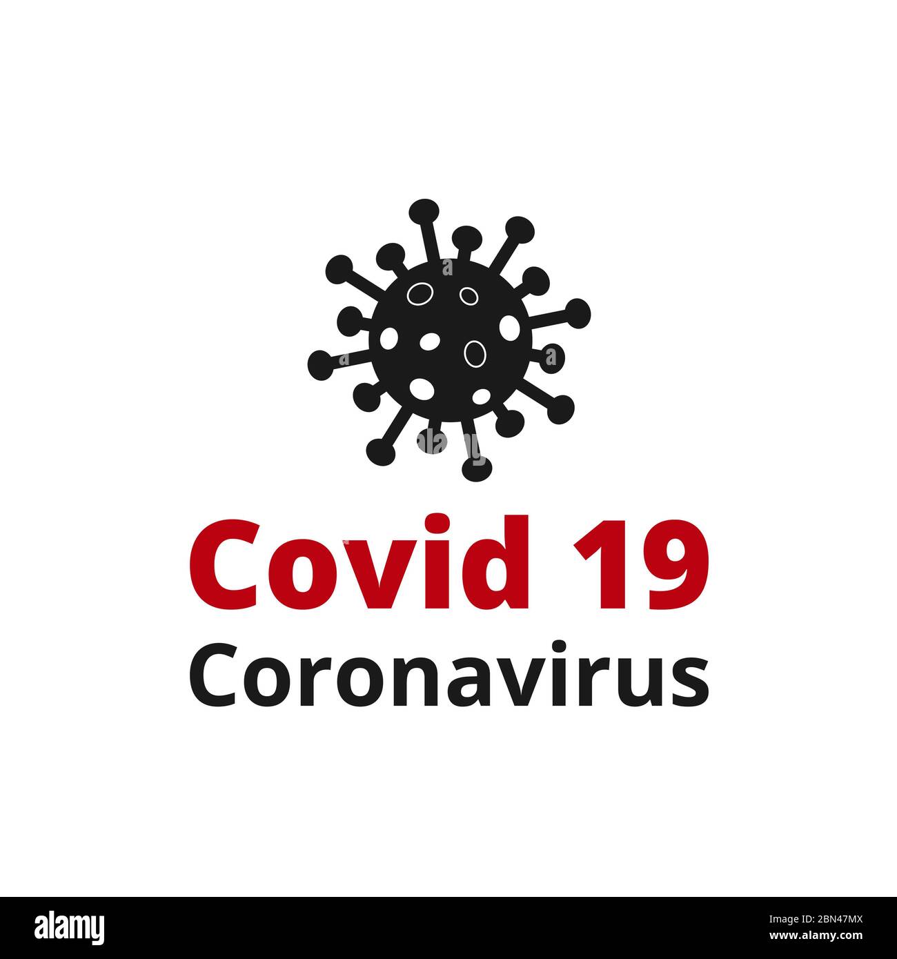 Covid 19 Coronavirus Logo Design. Covid 19 Coronavirus Stock Photo - Alamy