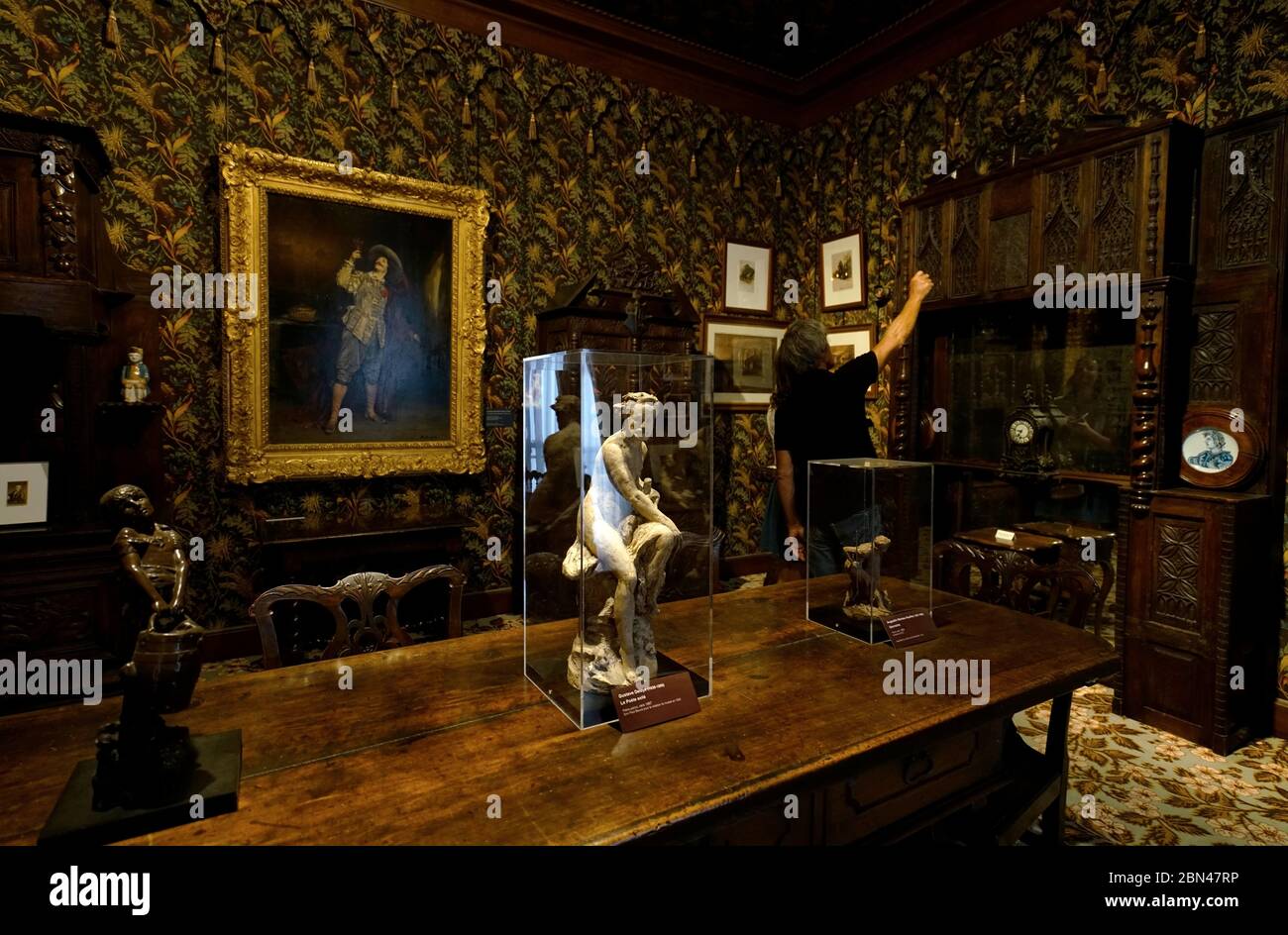Interior of Maison de Victor Hugo-Victor Hugo house museum.Place de ...