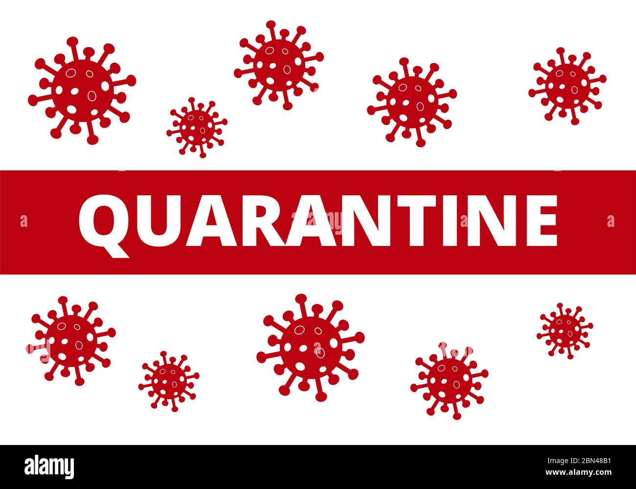 Quarantine Poster Banner. Novel Coronavirus Covid 19 NCoV Stock Photo ...