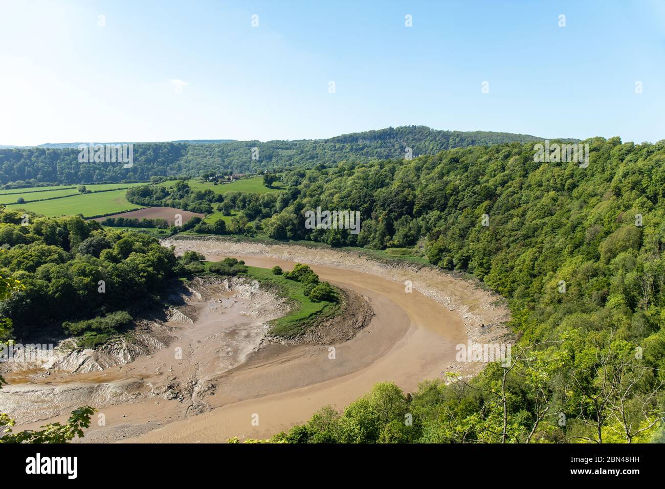 River Wye at Lancaut Nature Reserve during low tide Stock Photo - Alamy
