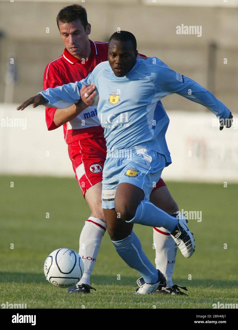 GRAYS, UK. AUGUST 05: Tobi Oshitola of Grays Athletic during Friendly ...