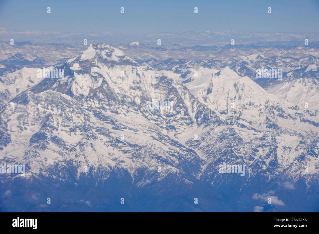 Landscape of Himalayas ridge aerial view on Nepal Stock Photo - Alamy