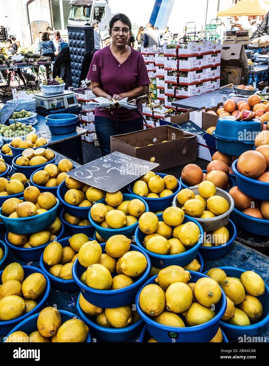 French Farmers Market Stal Stock Photo - Alamy