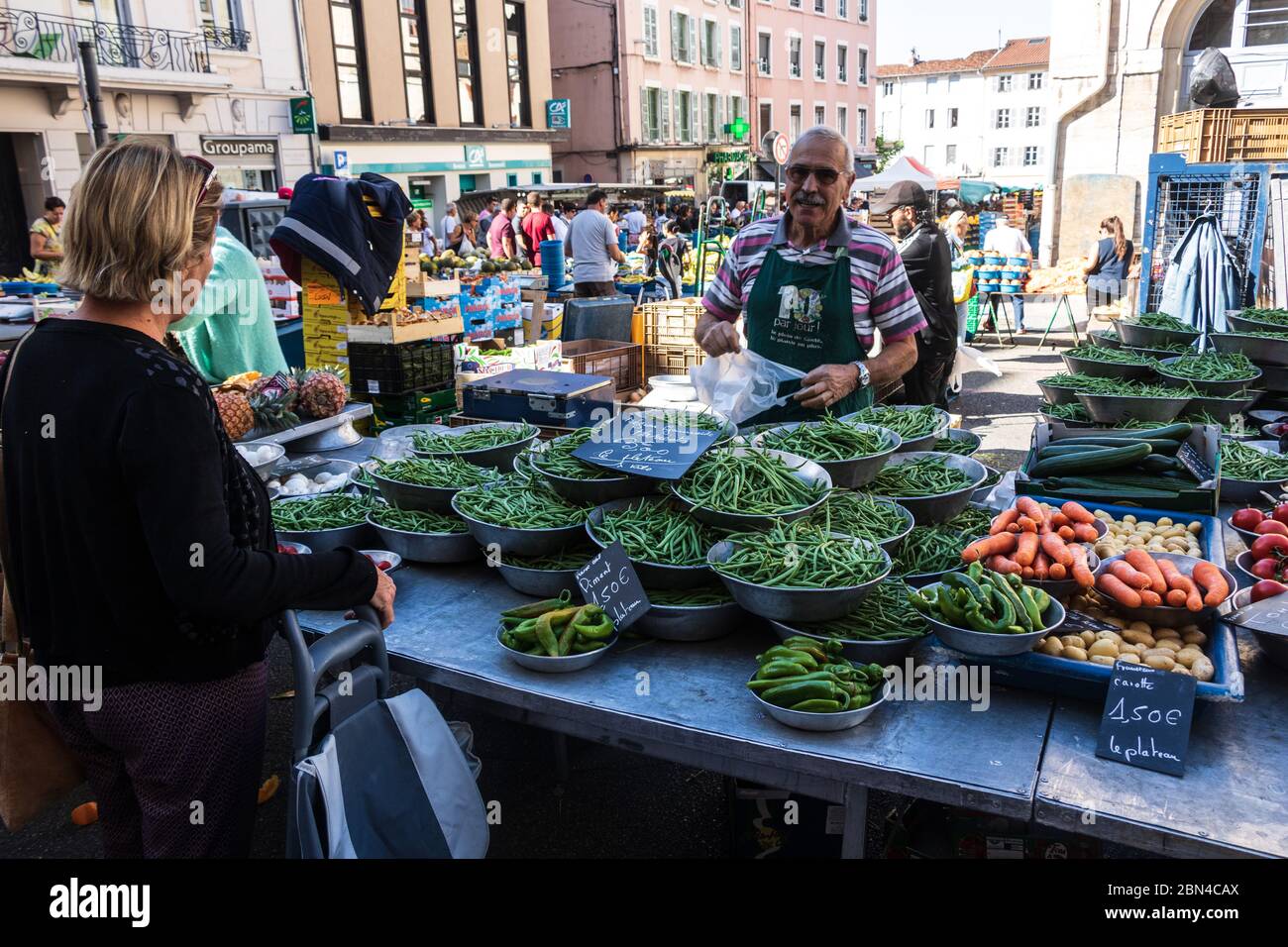 French Farmers Market Stal Stock Photo - Alamy