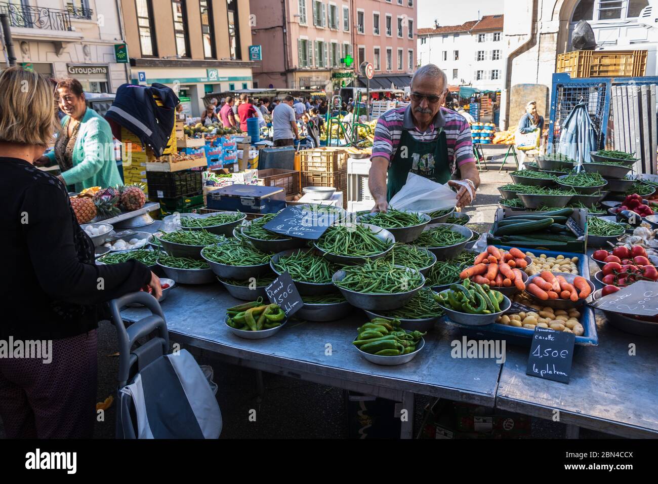 French Farmers Market Stal Stock Photo - Alamy