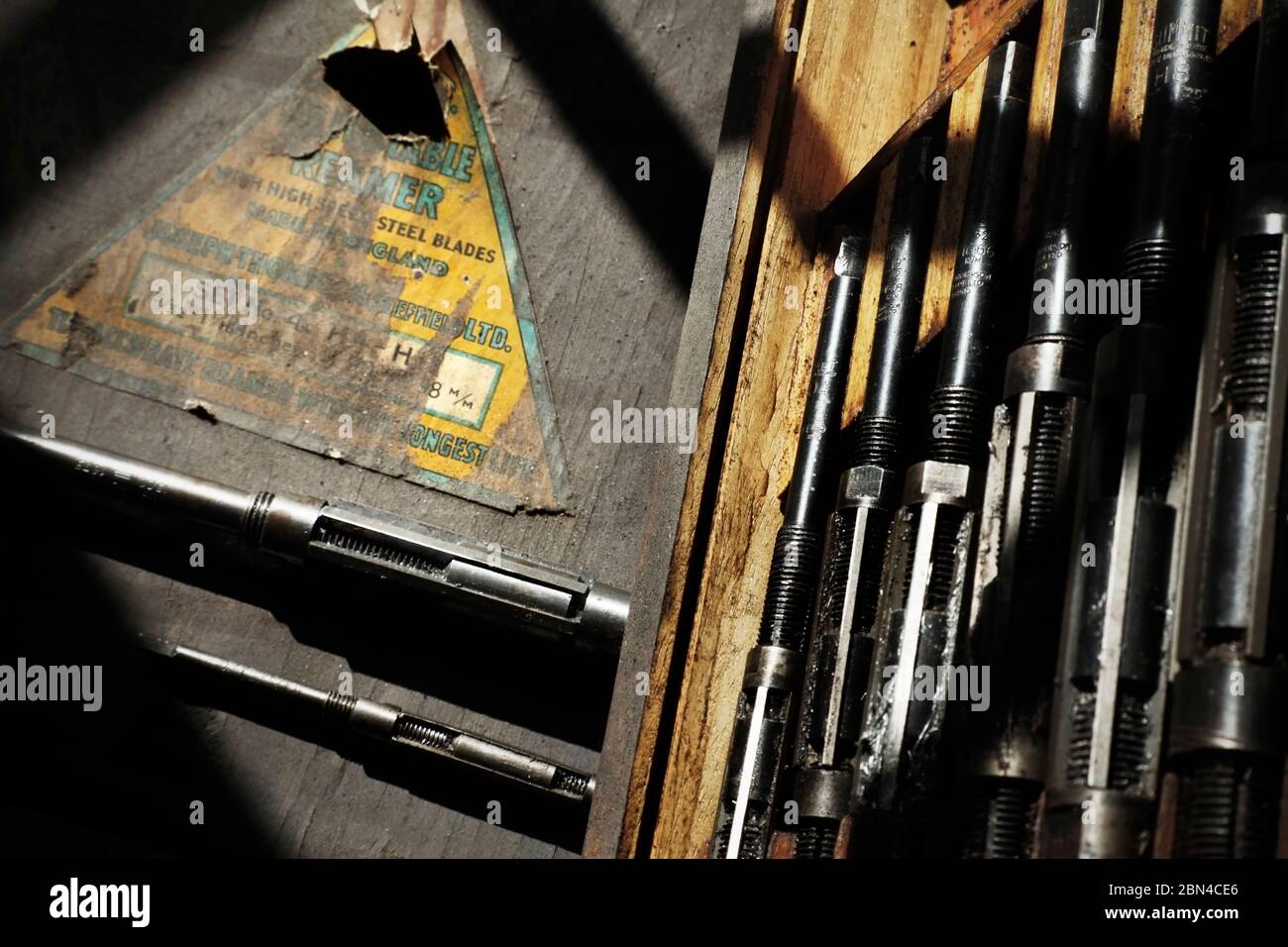Reaming tools in storage box Stock Photo - Alamy