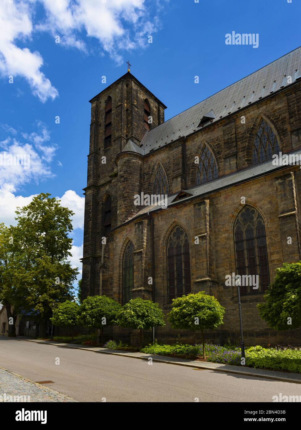 Church in North Bohemian town of Turnov Stock Photo - Alamy