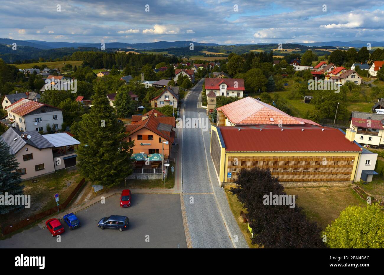 East Bohemian village of Bozkov - place of famous caves Stock Photo - Alamy