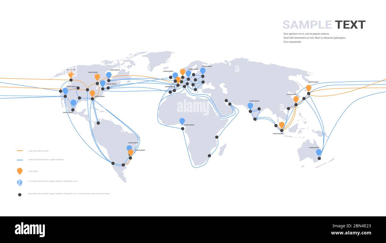 global network cable connections and information transfer system world ...