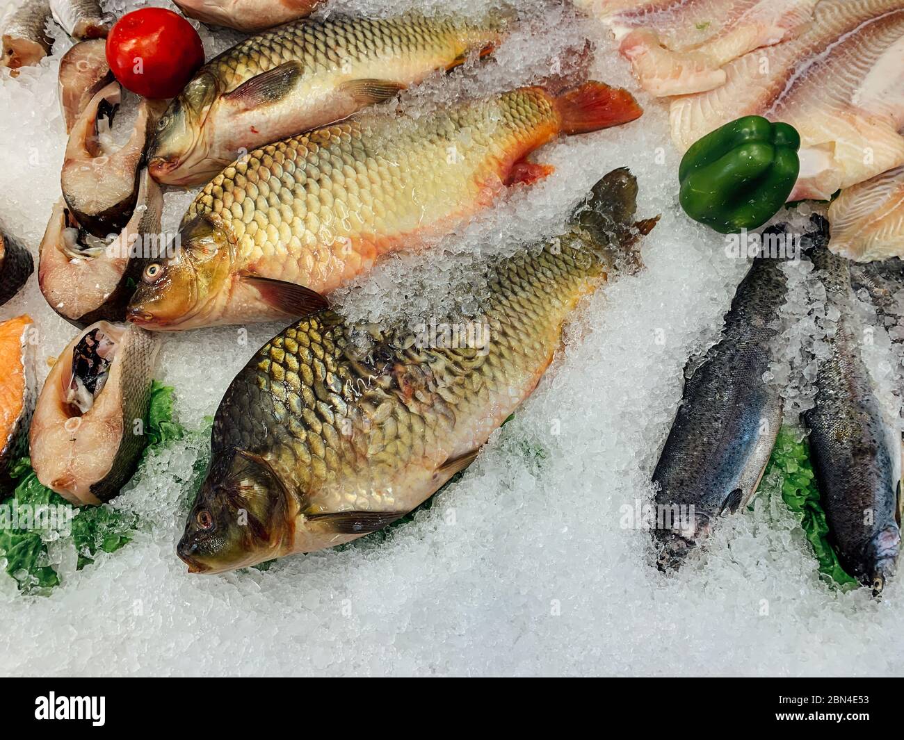 lots of fresh fish for cooking like the background Stock Photo - Alamy