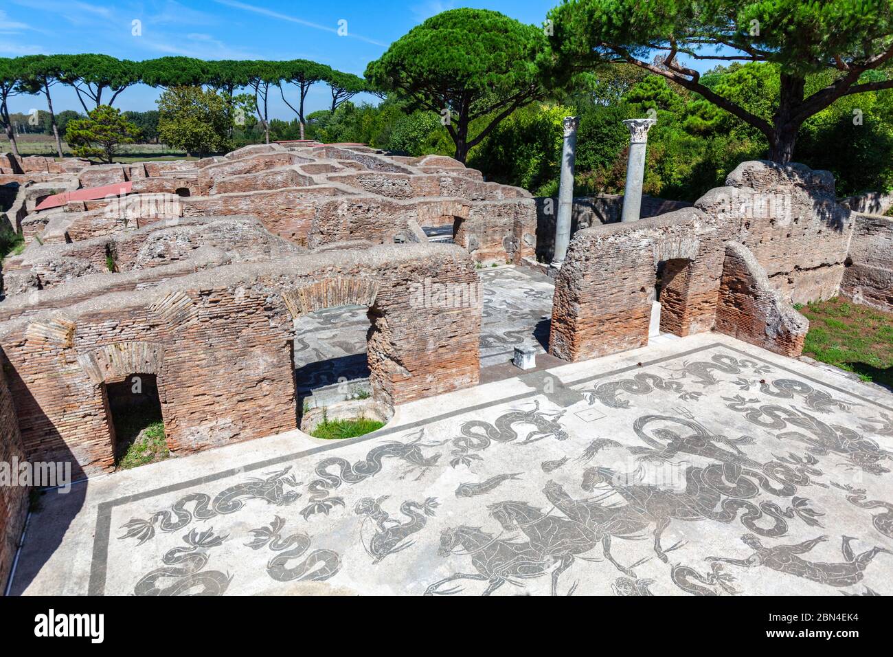 Mosaics inn Terme di Nettuno, Baths of Neptune, Ostia Antica, Ostia ...