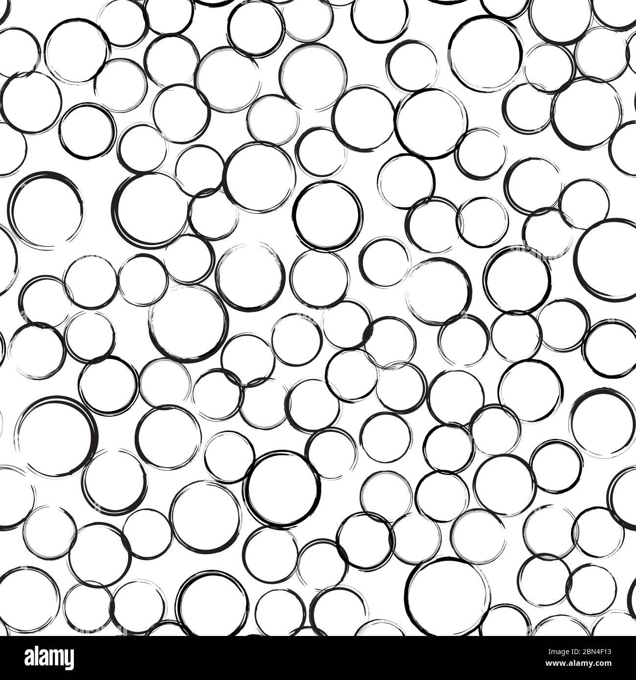 Abstract grunge circle stains seamless pattern. Black circles of ...
