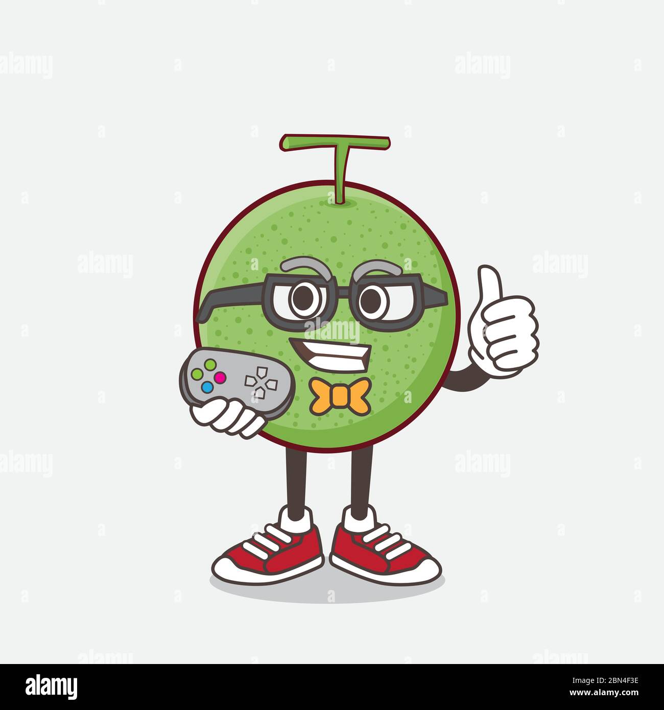 An illustration of Melon Fruit cartoon mascot character as attractive ...
