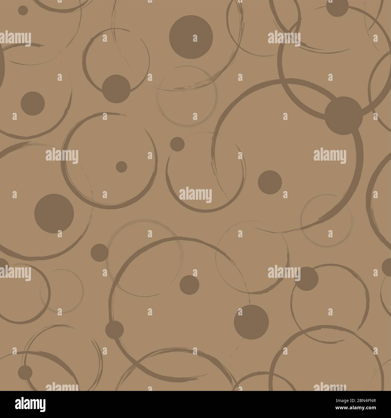 Seamless pattern of abstract brown circles on brown background ...