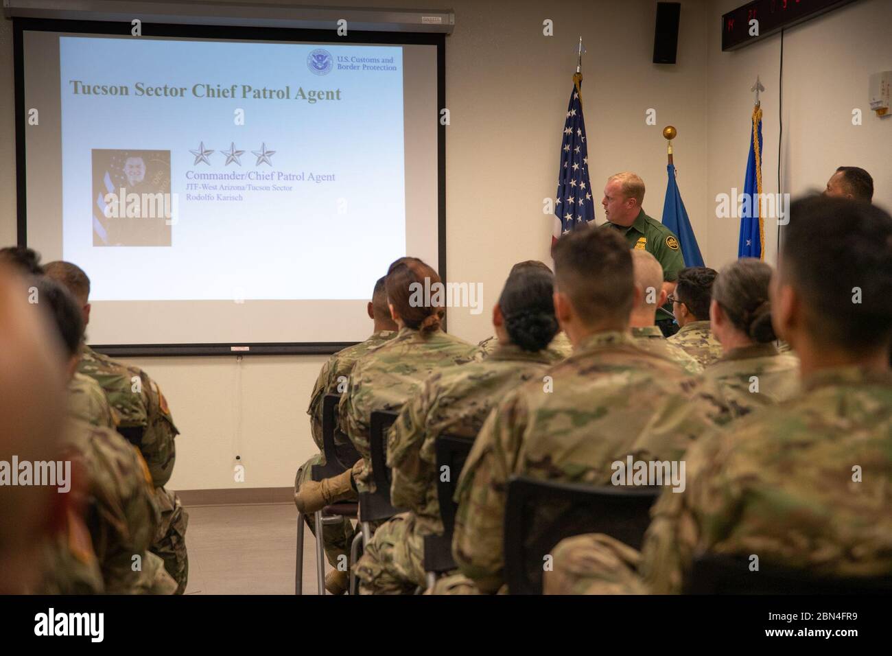 Border Patrol Agent Jake Stukenberg with Tucson Sector briefs ...