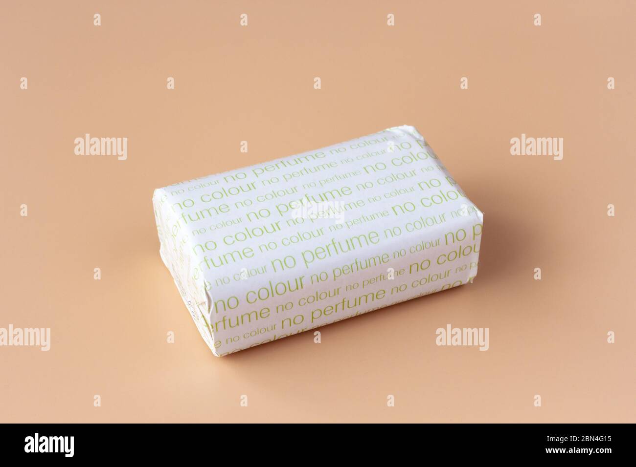 Bar of Simple wrapped soap, "no perfume no colour Stock Photo - Alamy