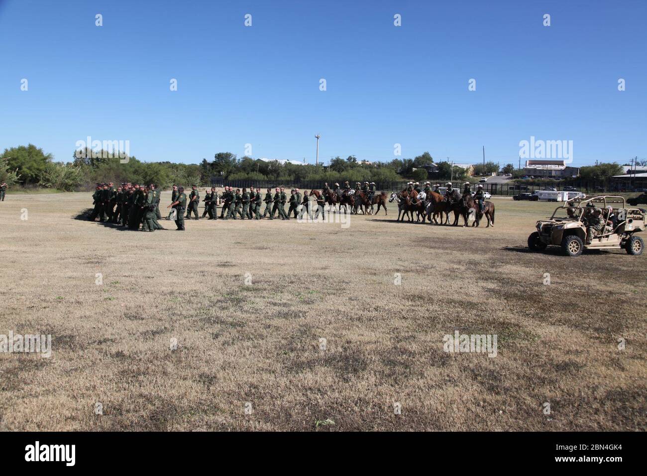 U.S. Border Patrol agents conduct a combined exercise with the Mobile ...