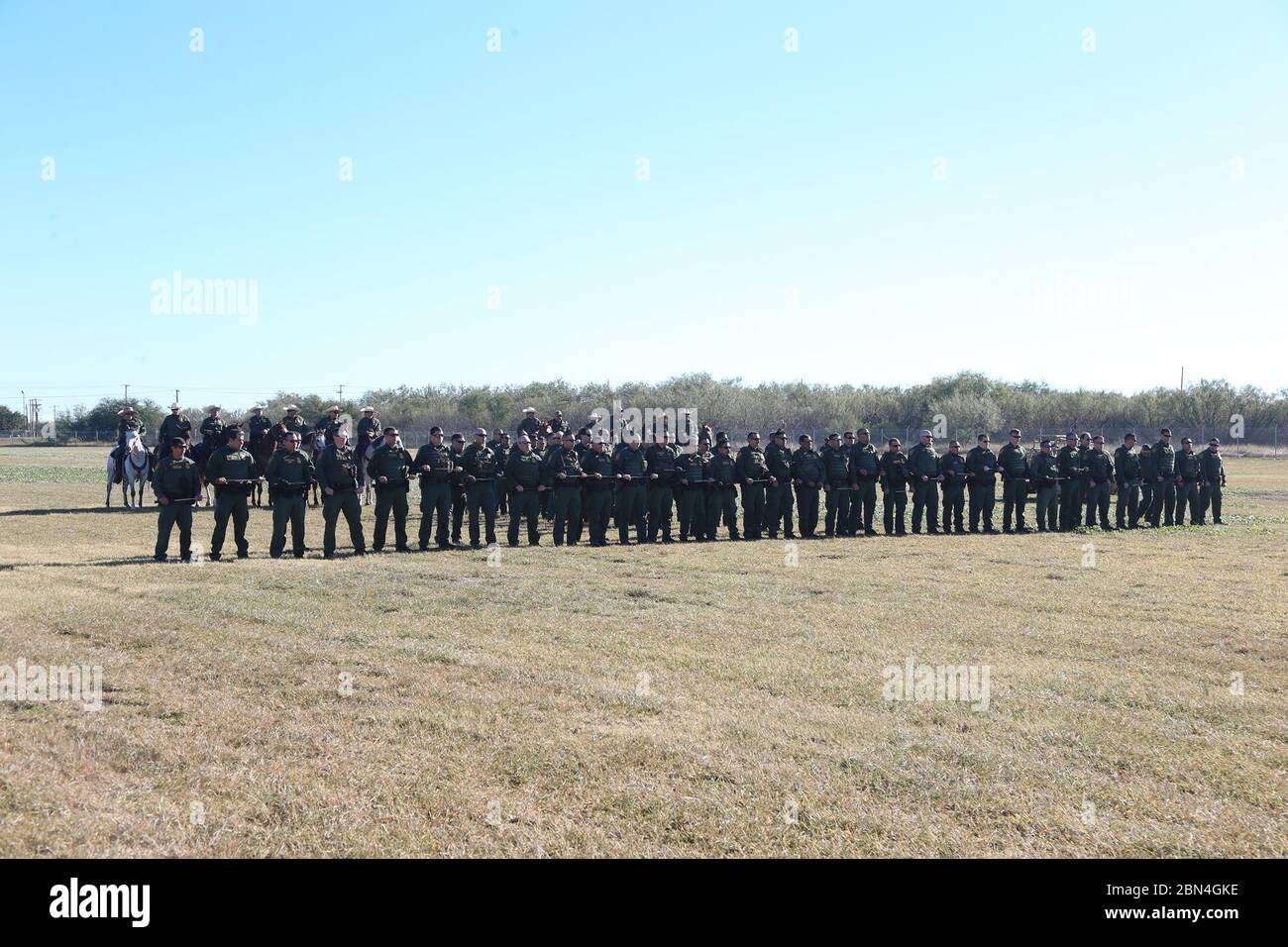 On November 16, 2018, U.S. Border Patrol agents conduct a mobile field ...