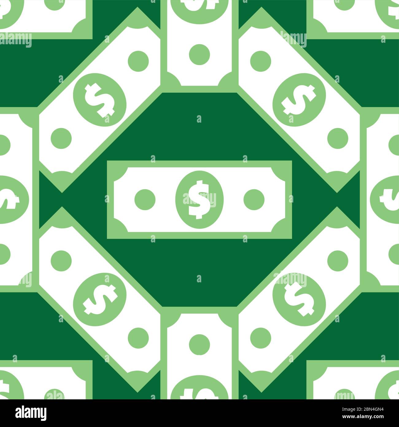 Dollar banknote seamless pattern. American bucks abstract texture ...