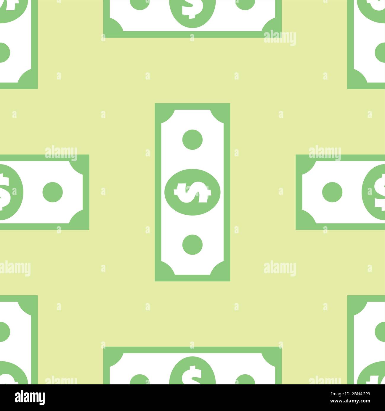Dollar banknote seamless pattern. Wrapping background with repeating ...